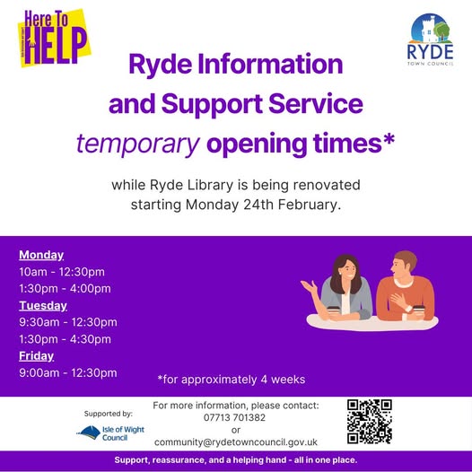 Temporary Opening Times for Ryde Information and Support Service – Ryde ...
