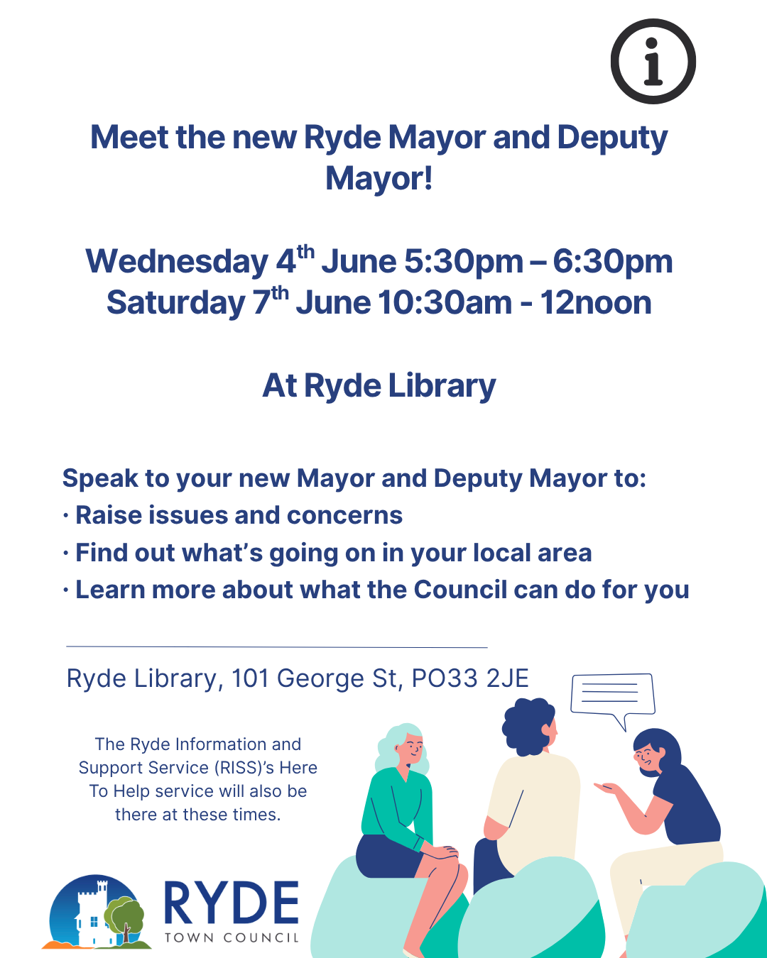 Meet the Mayor and Deputy Mayor of Ryde at Ryde Library – Ryde Town Council